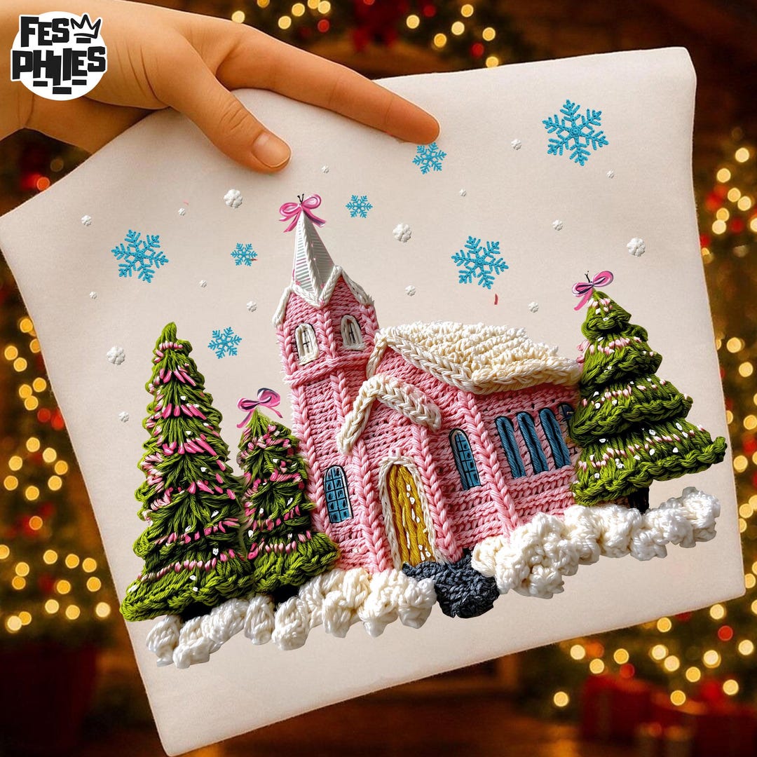 Crochet Church Christmas PNG, Latch Hook Yarn Png, Christian Religious ...