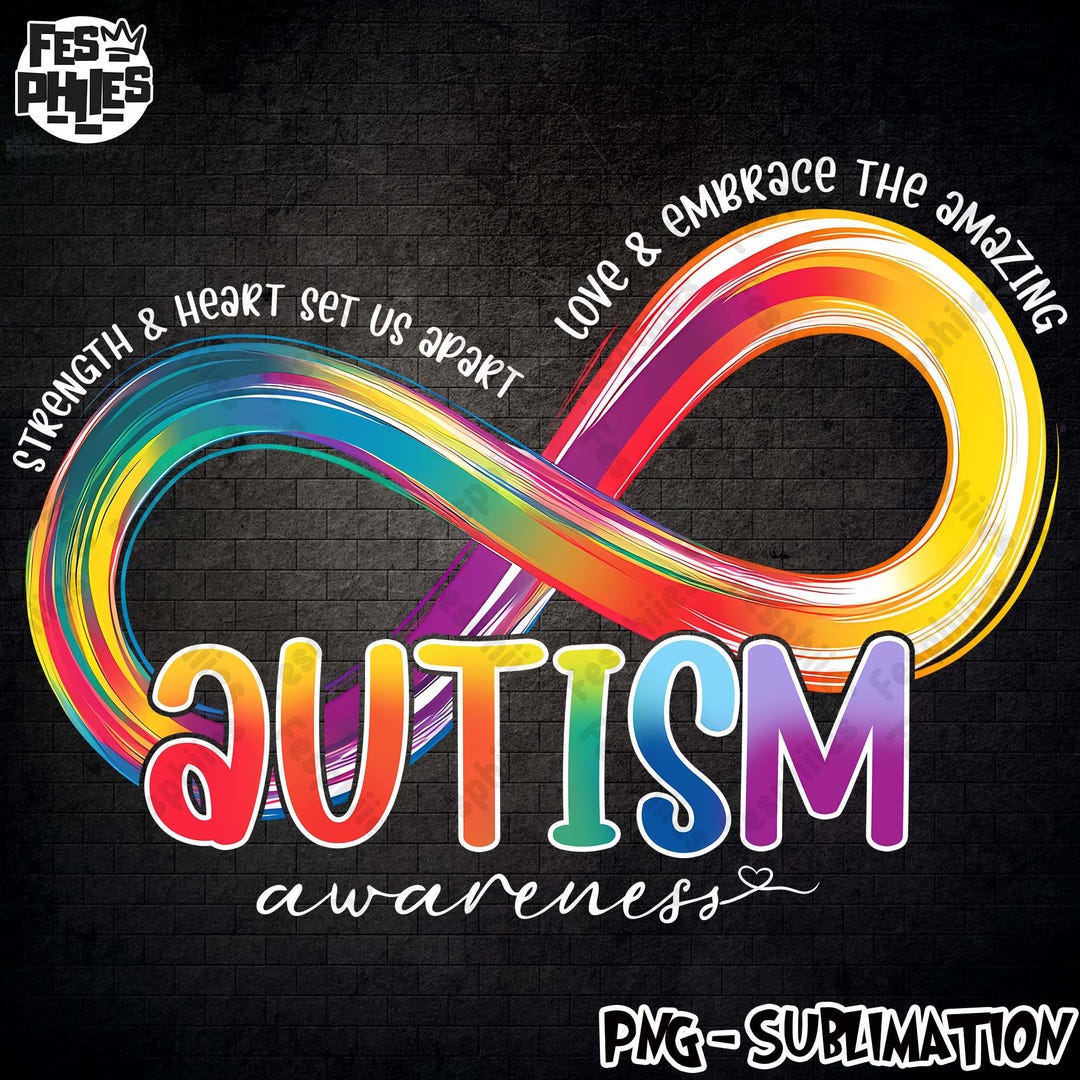 Autism Infinity Symbol Png, Coquette Autism Awareness Png, Retro Autism ...