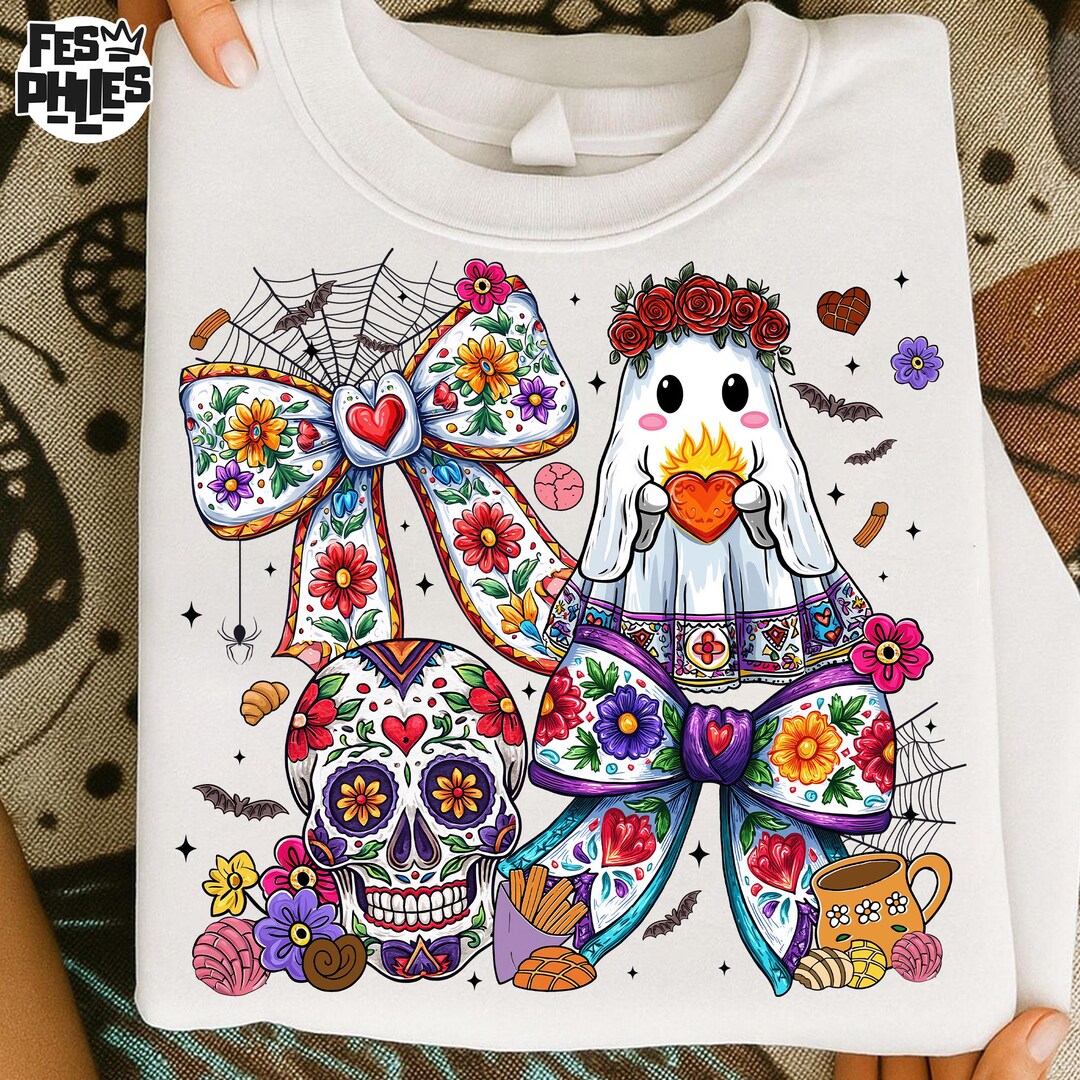 Halloween Mexican Conchas Ghost Png, Espooky Vibes PNG, Spooky Conchas ...