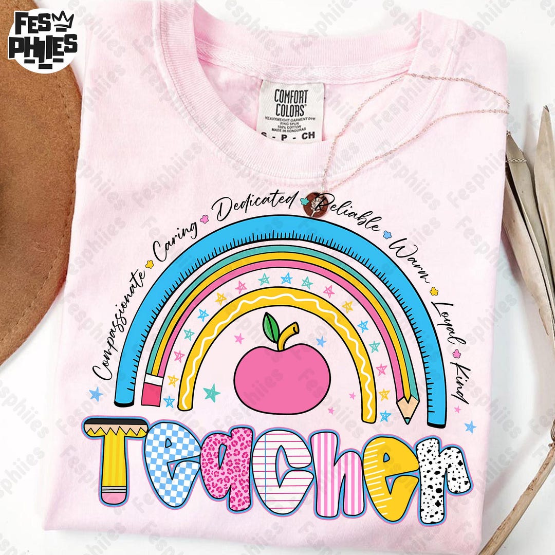 Teacher Rainbow Pencil Png, School Teacher Png, Teach Love Inspire Png ...