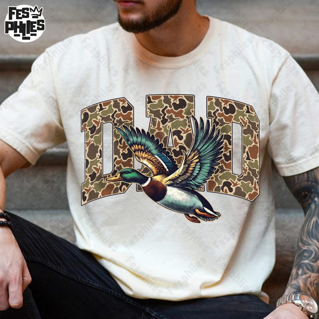 Preppy Camouflage Dad Png, Hunting Dad Shirt Design Png, Father's Day ...