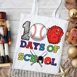 I Just Hit 100 Days of School Png, 100 Days Baseball Png, Happy 100 ...