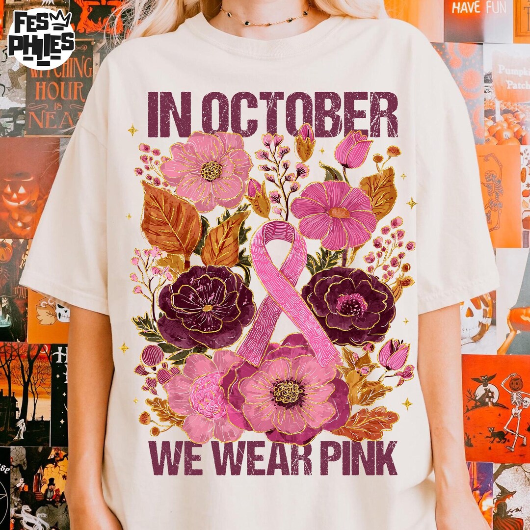 Preppy Breast Cancer PNG, Fight Cancer Png, Retro Floral Breast Cancer ...