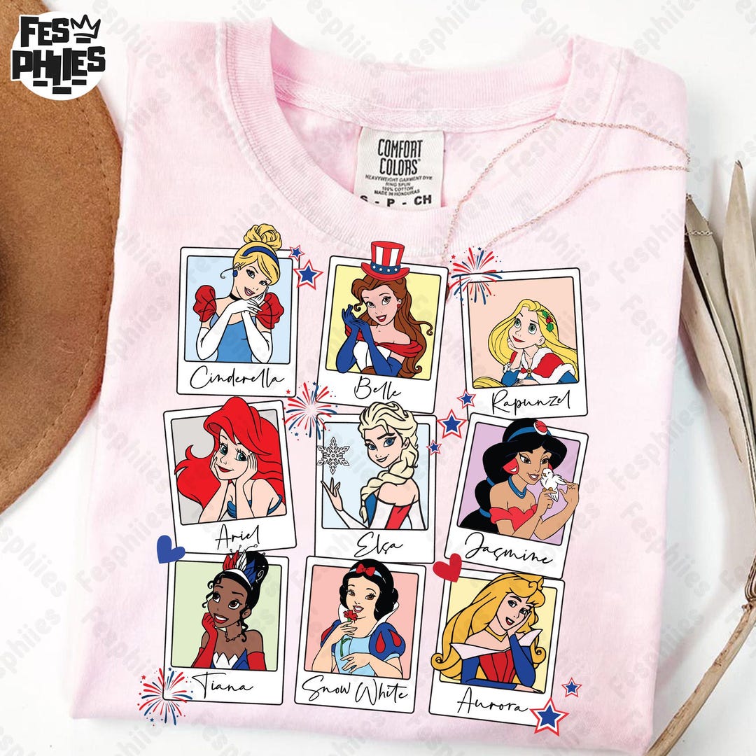 Cartoon Retro America Png, Princess 4th of July Png, Princess America ...