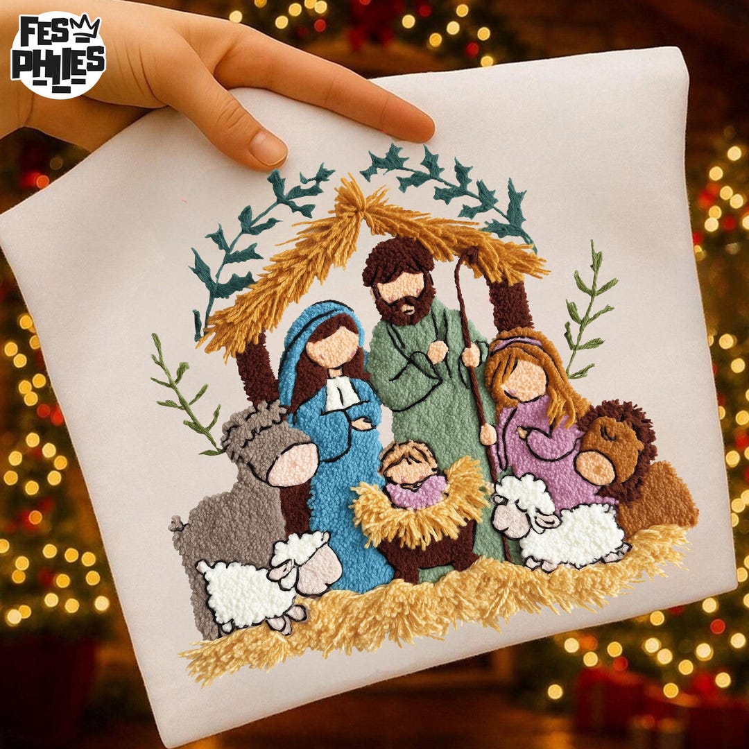 Religious Christian PNG, Latch Hook Yarn Crochet Jesus Christmas PNG ...