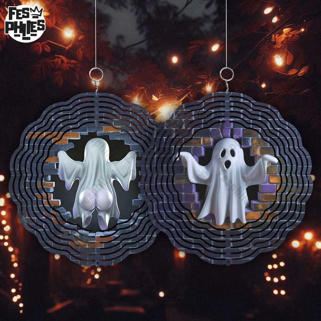 Halloween Ghost Wind Spinner Png Design, Spooky Ghost Halloween 10 Inch ...