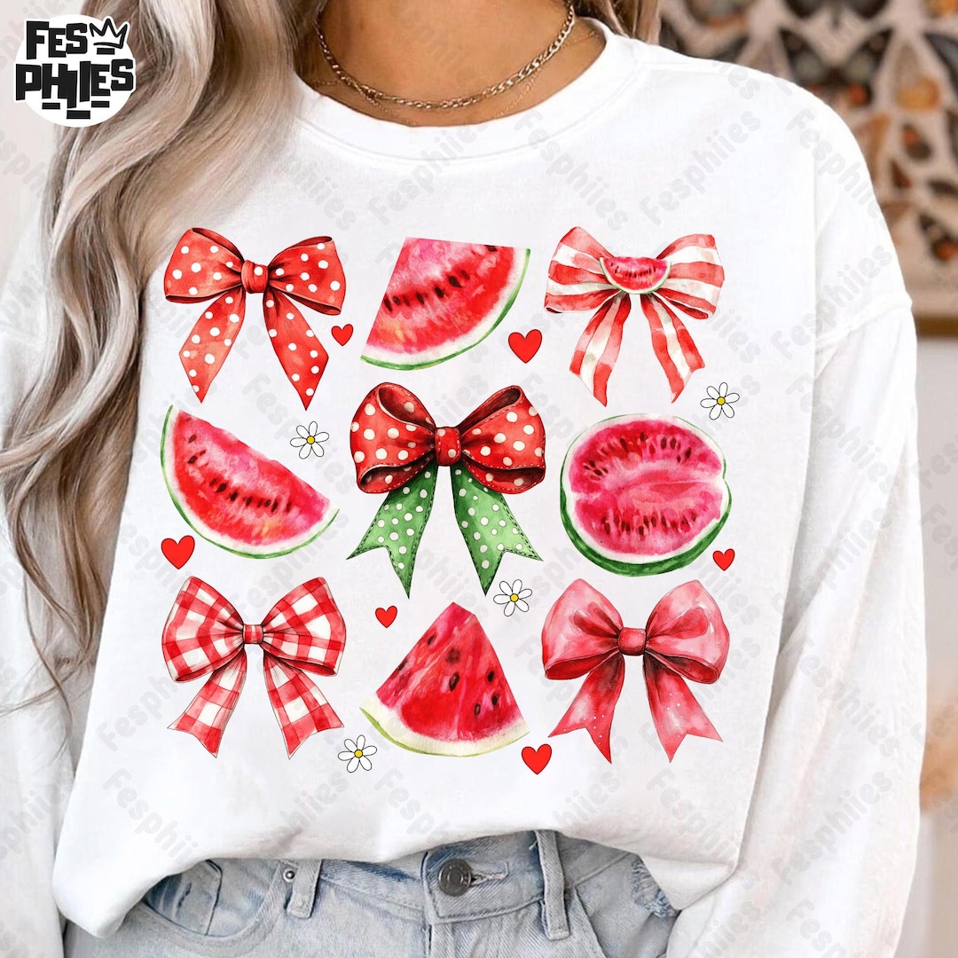 Retro Watermelon Coquette Bow Png, Preppy Mama Watermelon Png, Cute ...