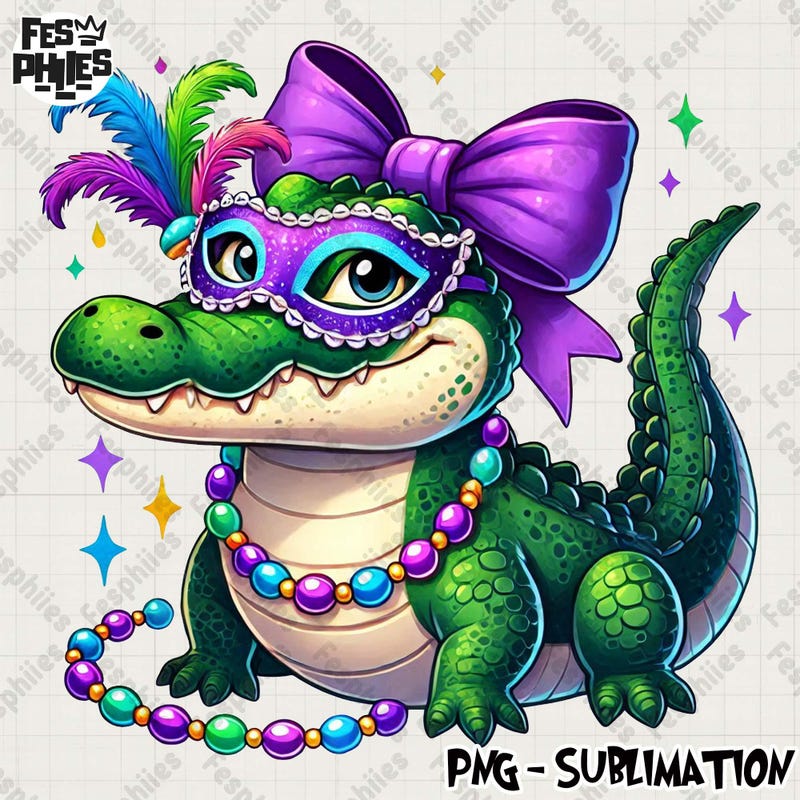 Mardi Gras Alligator Png - Etsy