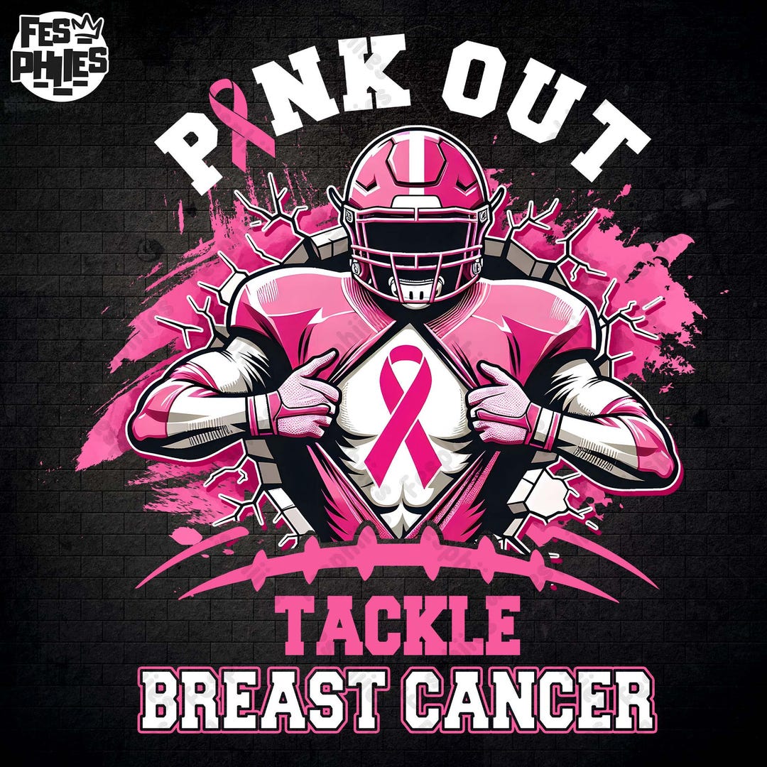 Pink Ribbon Football Png, Breast Cancer Football Pink Out Png, American ...