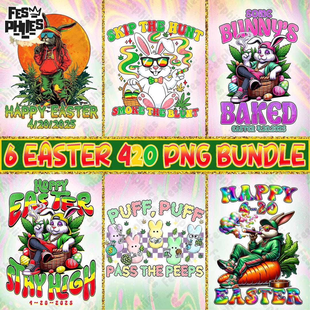 Funny Bunny Happy Easter Day 4/20 Png, 420 Easter Bunny Png, Some Bunny ...