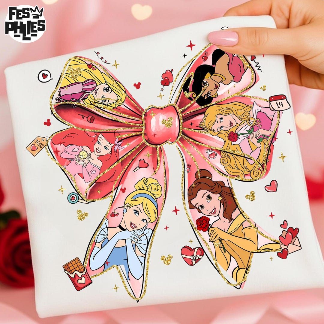 Valentine Princess PNG, Pink Coquette Cartoon Png, Happy Valentine’s ...