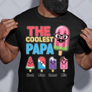Personalized the Coolest Pop Papa Dad Png Bundle, Custom Popsicle With ...