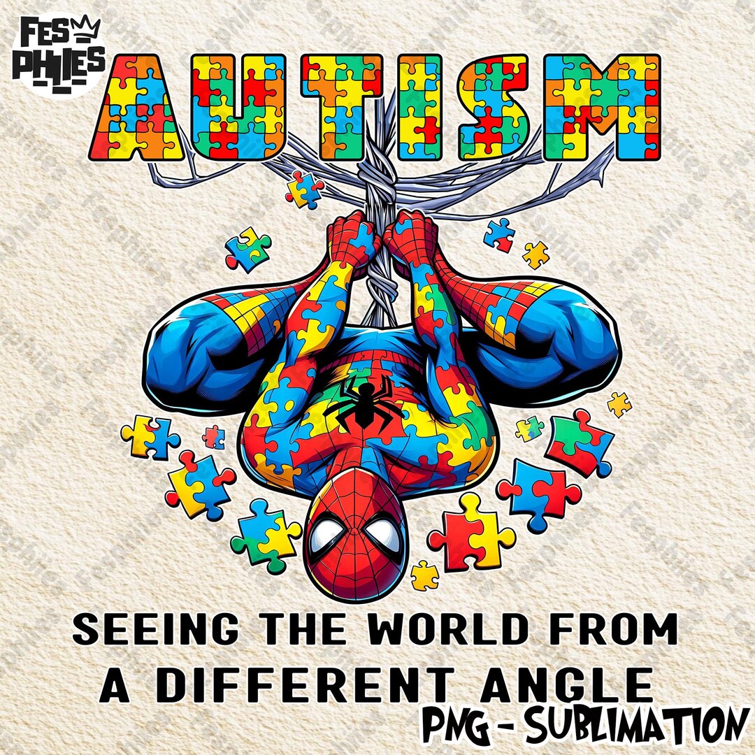 Spider Cartoon Autism Awareness Png, Autism Superhero Cartoon Png ...