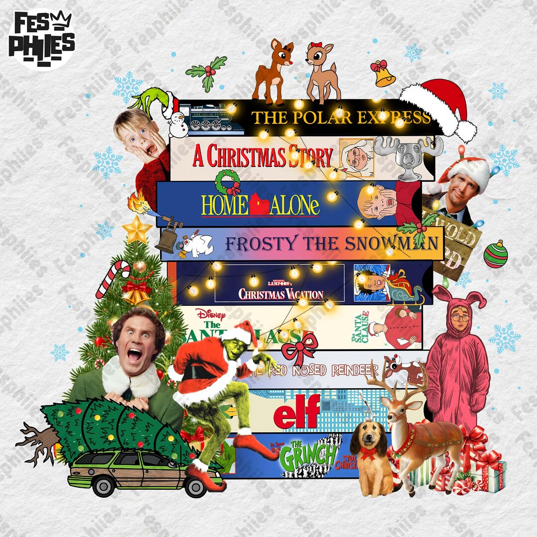 Christmas 90s VHS Png, VHS Tapes, Christmas Movie Friends Png ...