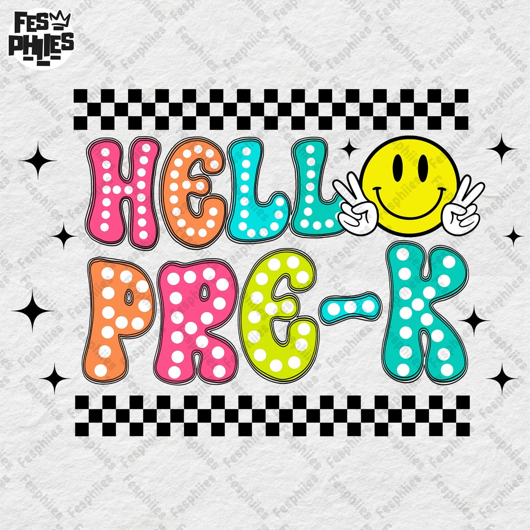Hello Pre-k PNG, Pre-k Dalmatian Colorful Png, Back to School Png ...