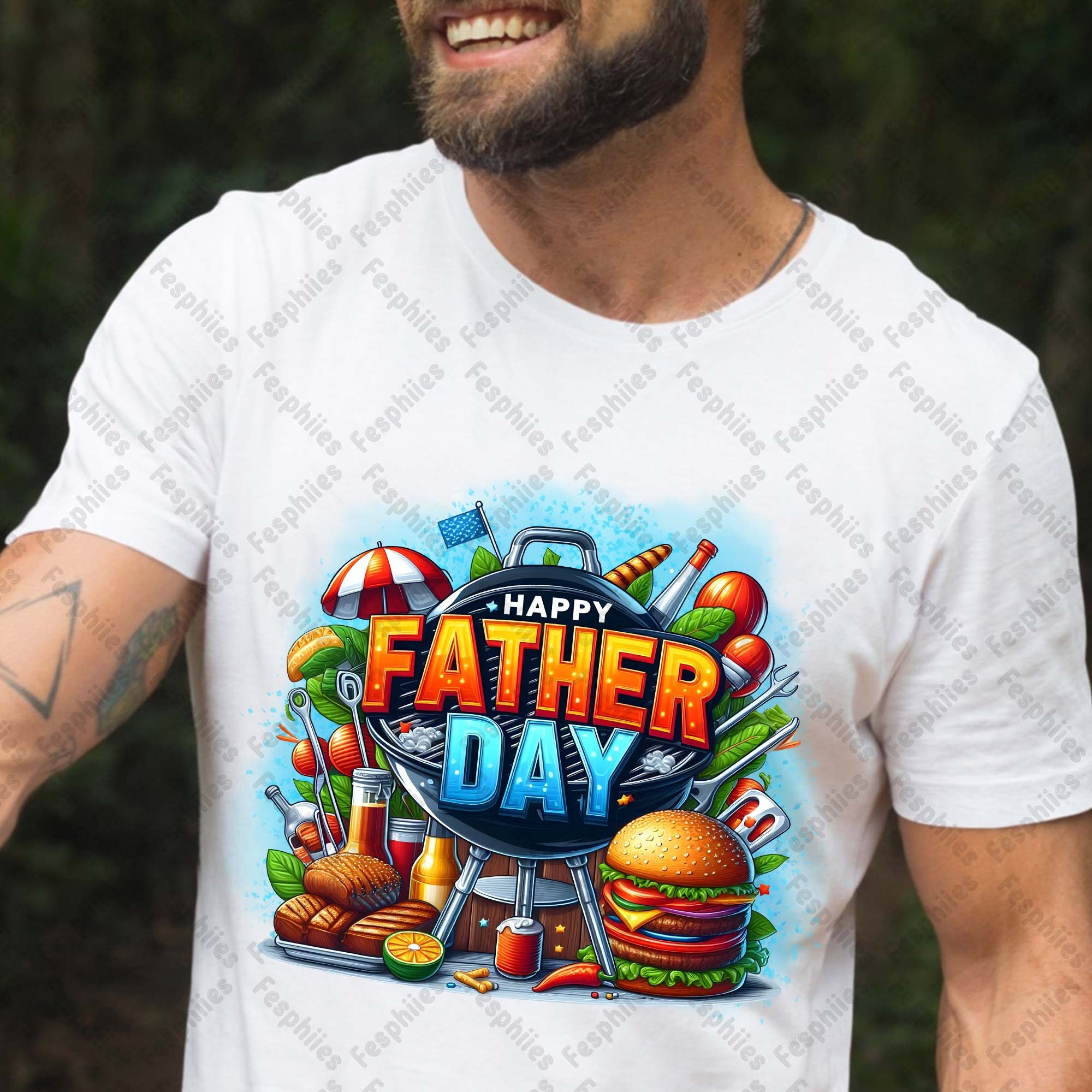 Happy Father's Day Png, Father Shirt Design Png, Watercolor Clip Art ...
