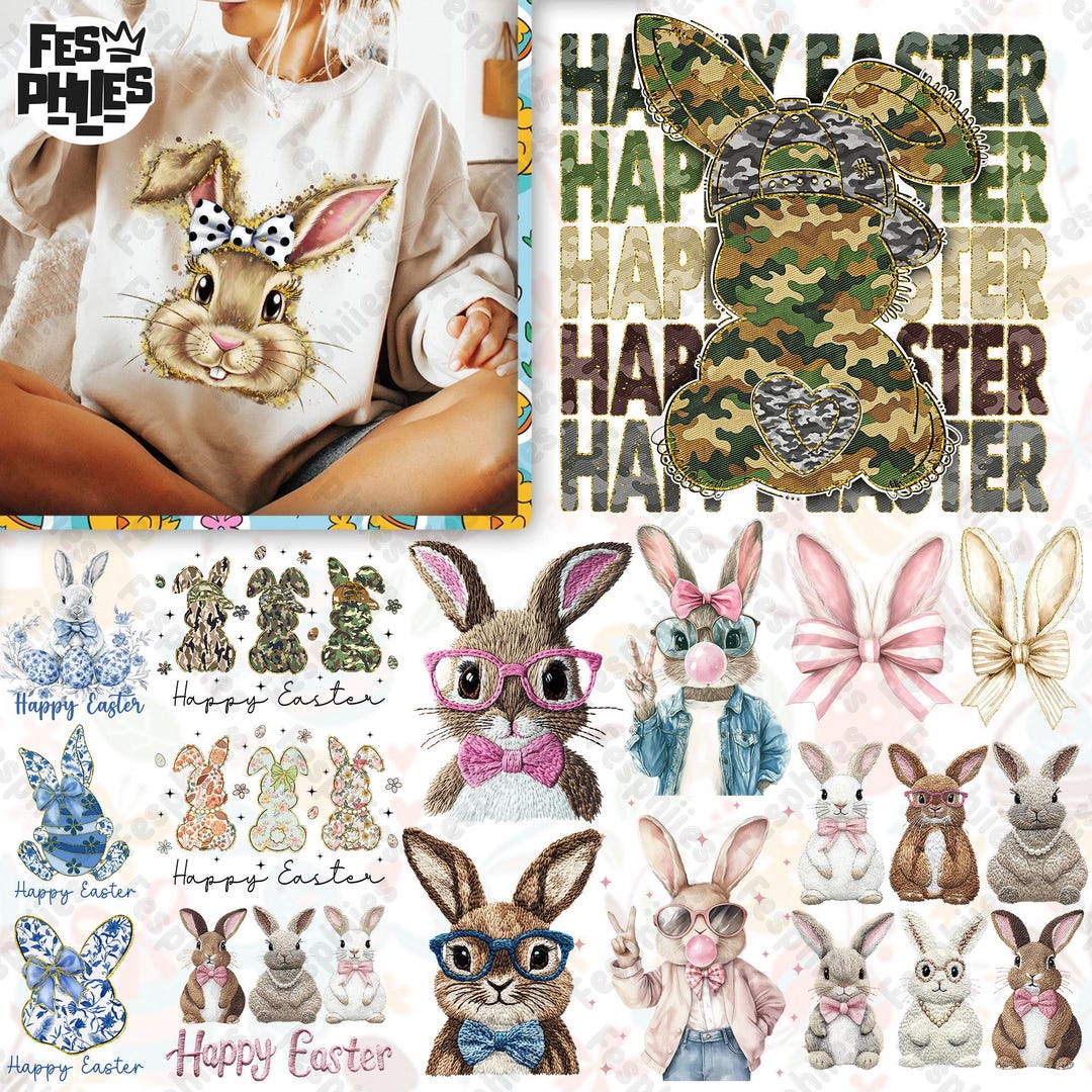 15+ Cartoon Easter Character Png Bundle, Happy Easter Day Png ...