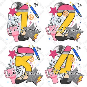 Teacher Bright Png Bundle, Preppy Back to School Png Bundle, Teacher ...