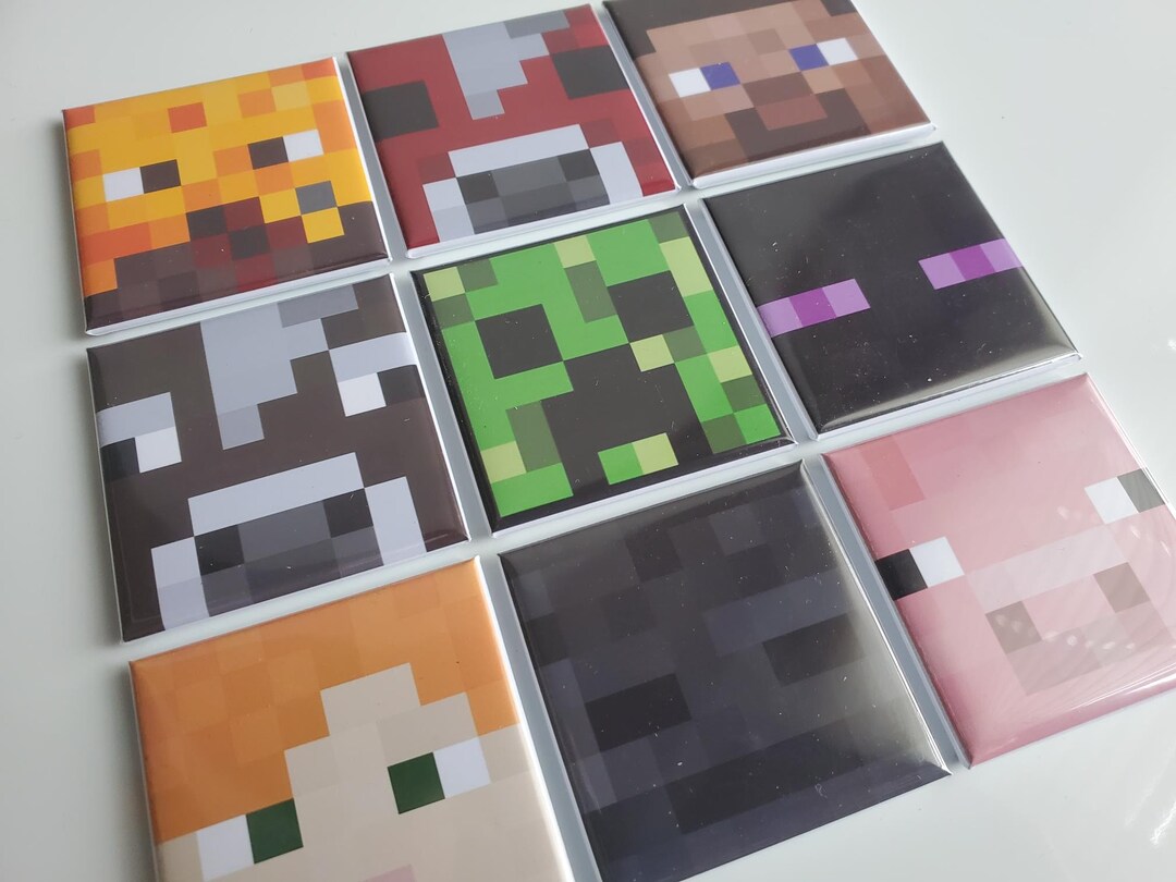 Minecraft Locker Magnets - Etsy
