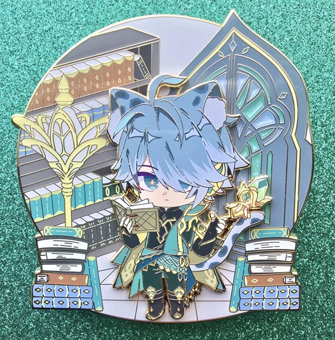 Genshin Impact Alhaitham - Chibi Enamel Pin - Pin on Pin - Etsy