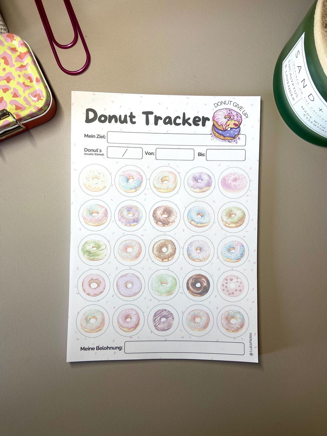 Donut Tracker Goal Tracker Habit Tracker Countdown Tracker Donut ...