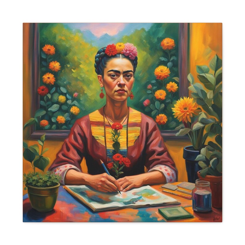 Mexican Artist - Frida Khalo. Canvas Print, Wall Art, Size 24x24. - Etsy