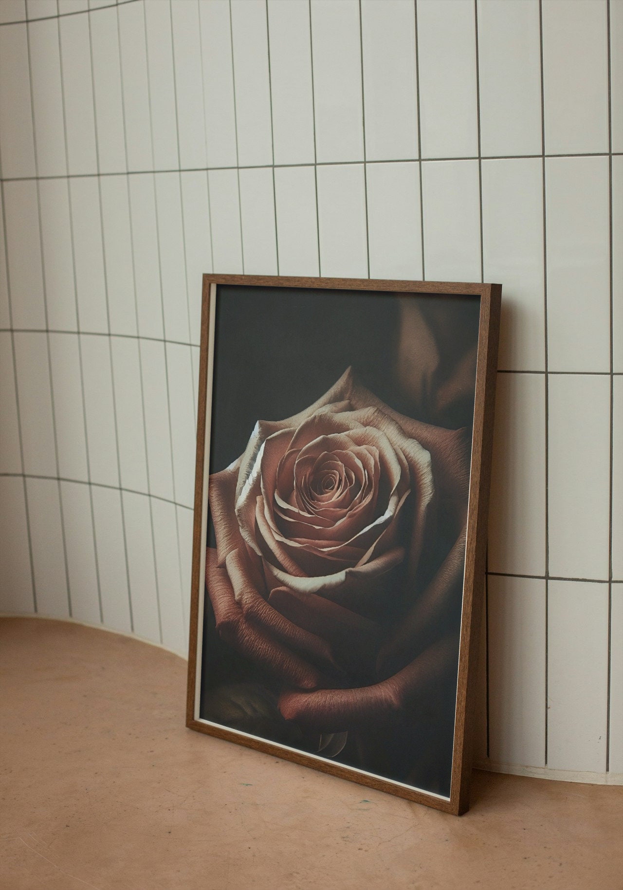 Portrait of Rose Wall Art, Moody Flower Print, Dark Academia Print ...