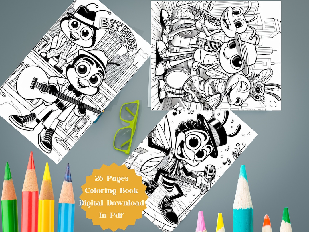 Beat Bugs/motown Magic Coloring Book - Etsy