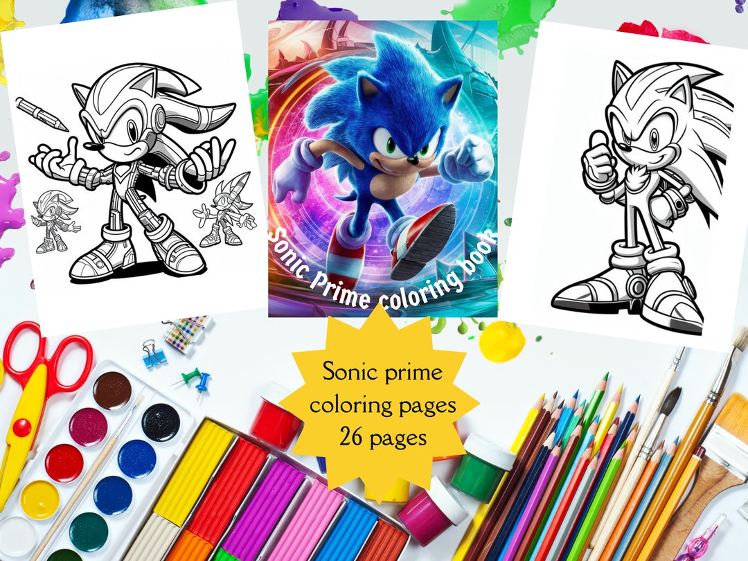 Sonic Prime Coloring Book, Video Game Coloring Pages, Sonic the ...