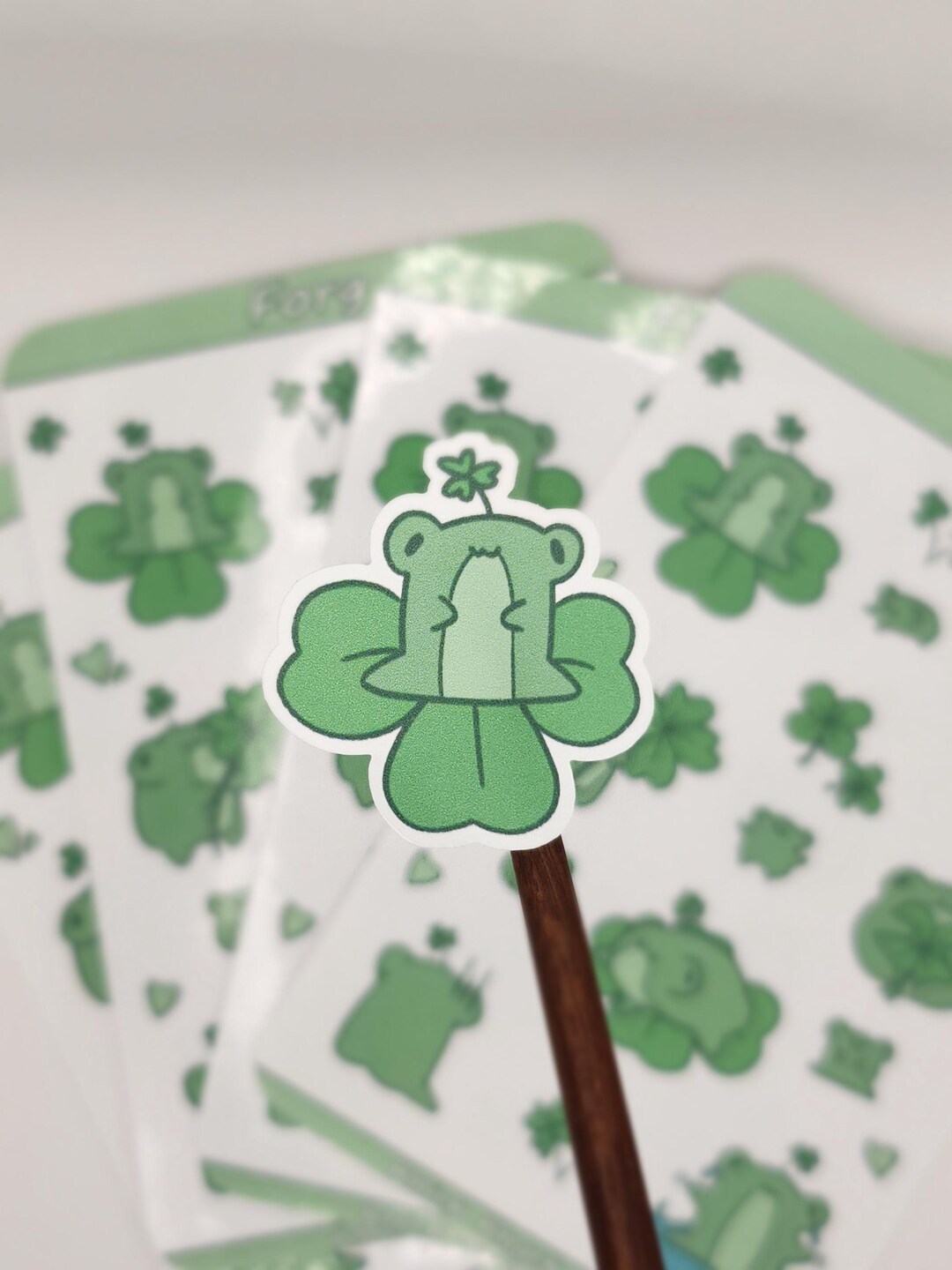 Frog Sticker Sheet! Cute, Forg, Frog, Froggie, Clover, Green, Lucky ...