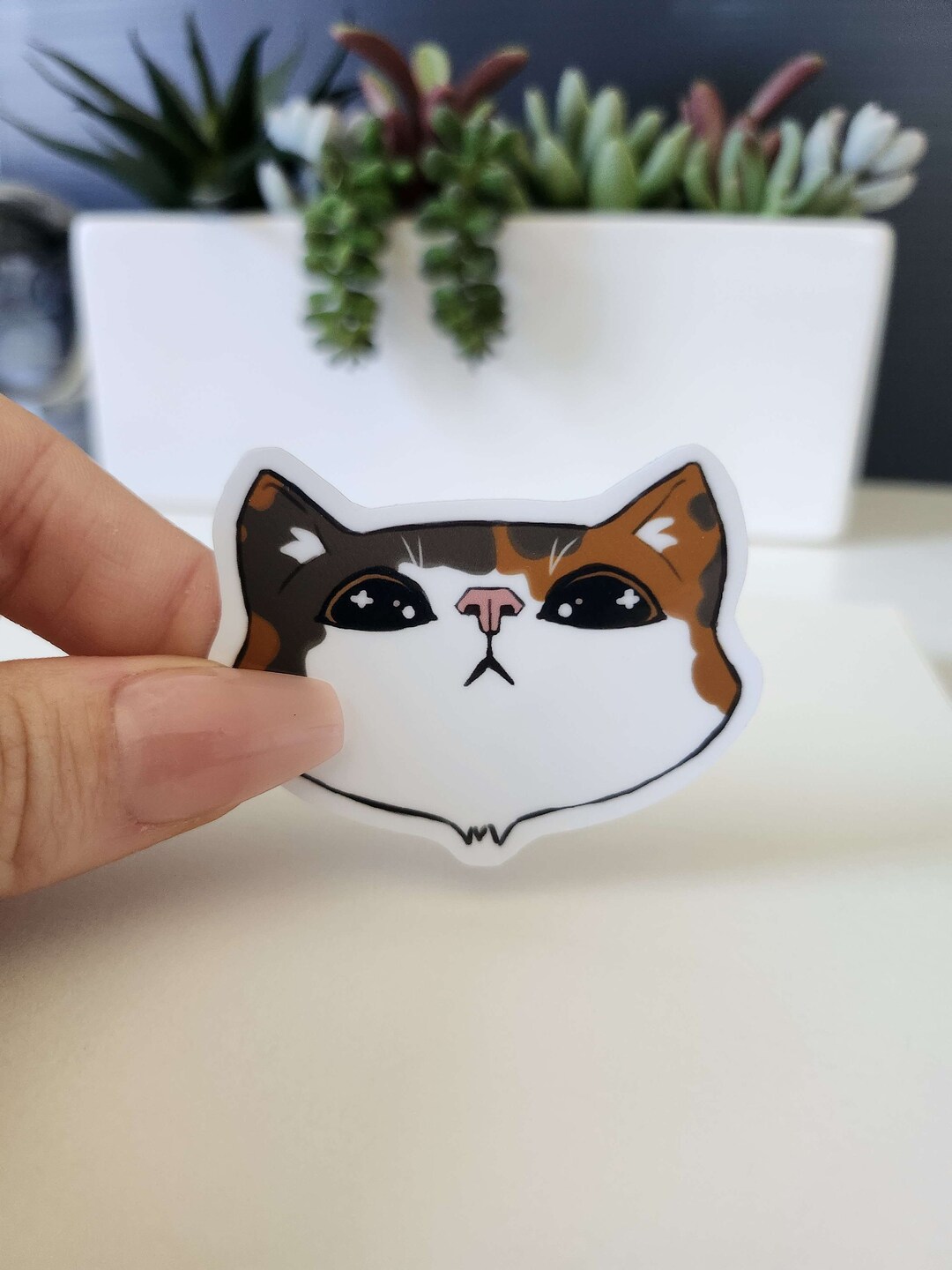 Dumb Cat Sticker, Funny Cat Sticker, Dumb Mode Engaged, Dilated Pupils ...