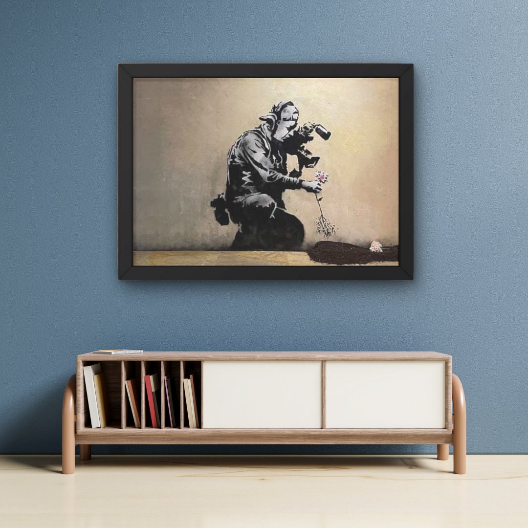 Banksy Canvas Wall Art ,banksy Framed Art - Etsy