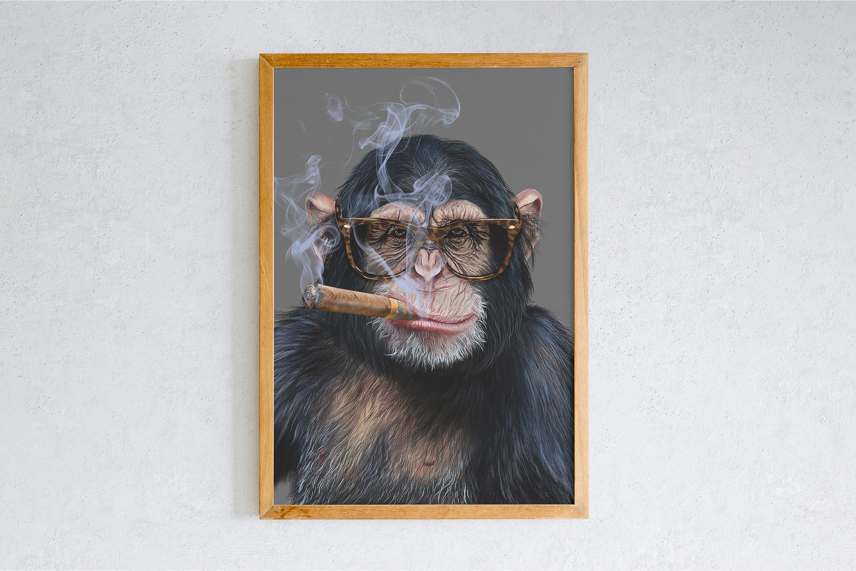 Monkey Cigar Wall Art Monkey Wall Decor Cigarette Wall Decor Cigarette ...