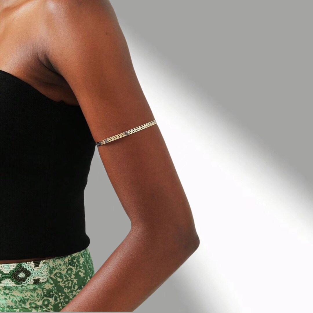 Minimalist Gold & Silver Upper Arm Bands Stylish Gift Idea, Fashionable ...