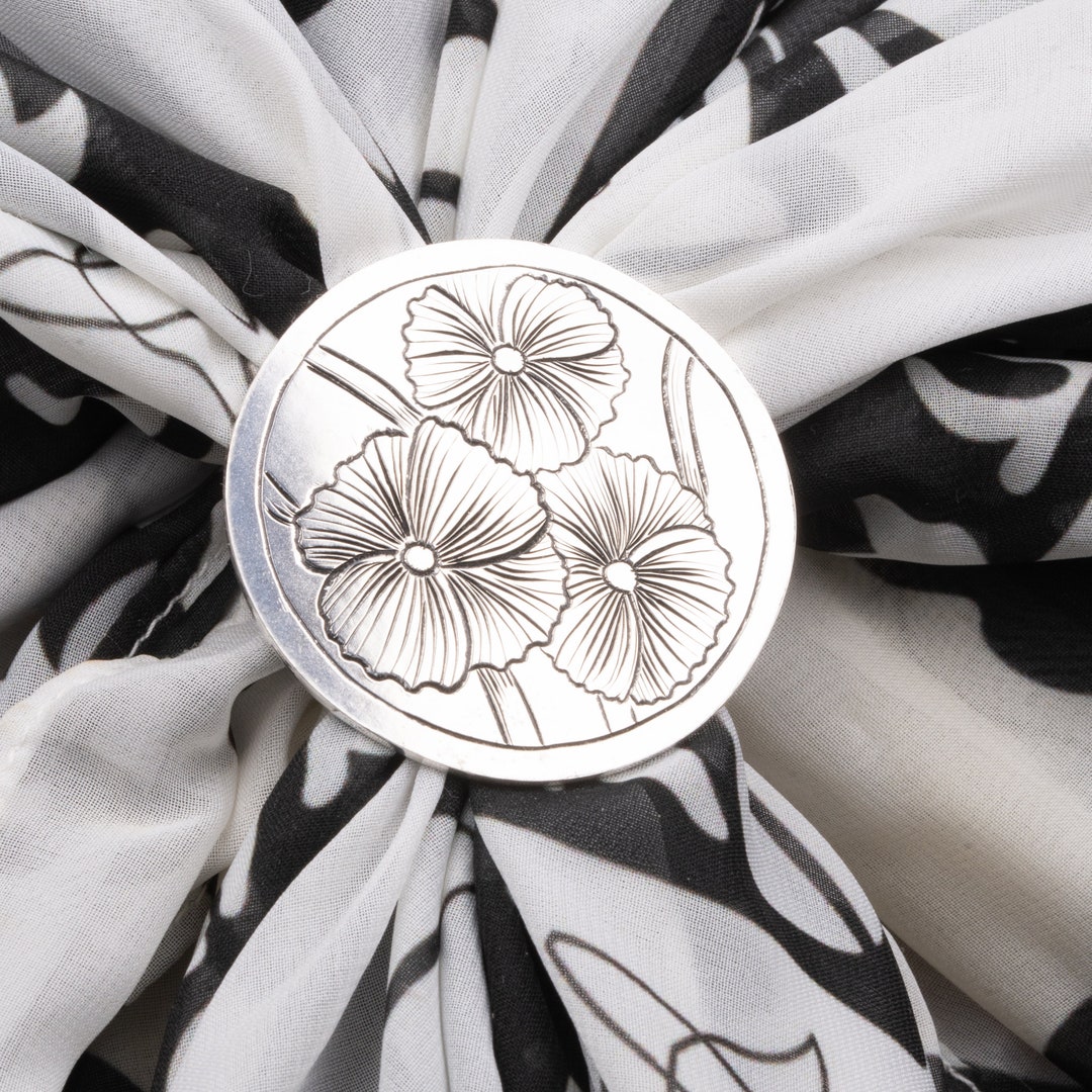 Silver Scarf Slide Western Handmade, Scarf Ring, Scarf Jewelry, Scarf ...
