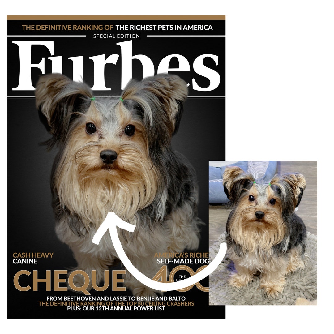Pet Magazine Cover, Digital File Only, Custom Pet Portrait, Dog Lovers ...