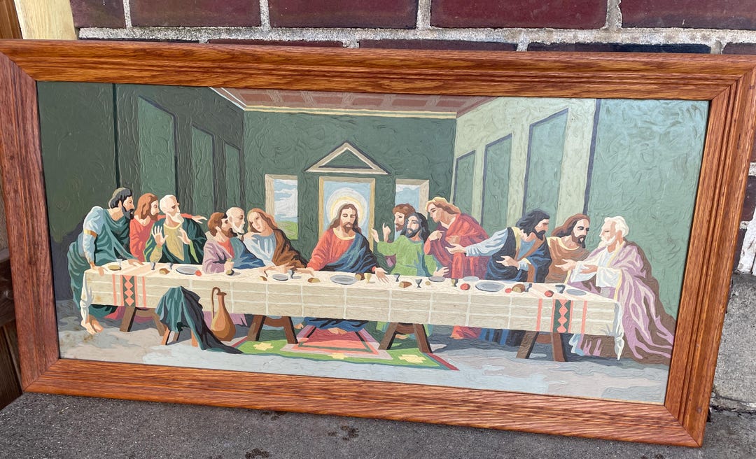 Vintage 1960’s the Last Supper Paint by Numbers Framed MCM - Etsy