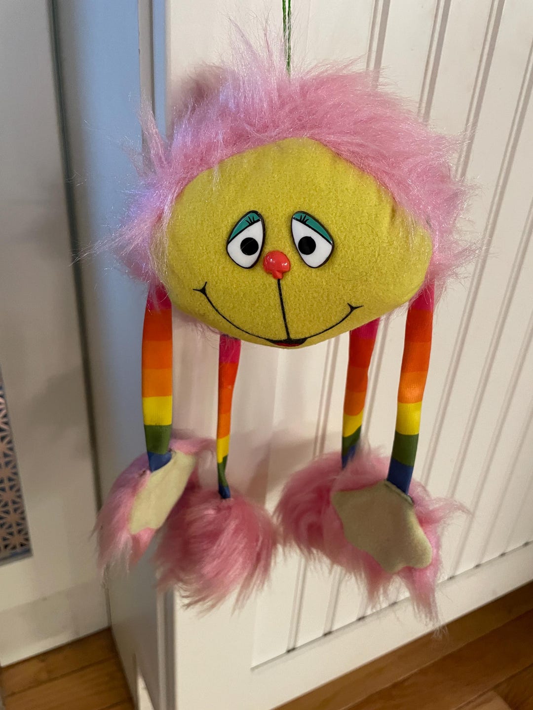 Vintage 80’s Amtoy Pink Fuzzy Hair Rainbow Legs Plush - Etsy