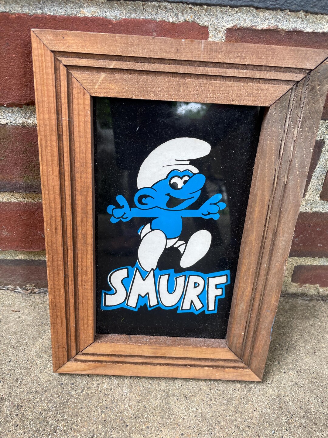 Vintage 1980’s Smurf Wall Mirror Carnival Prize - Etsy