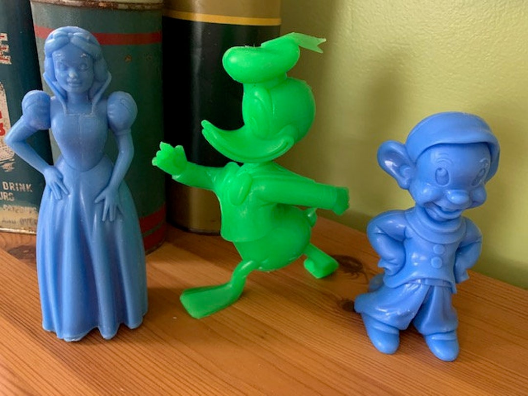 Vintage Early 70's Marx Disney Plastic Statues Snow White, Donald Duck ...