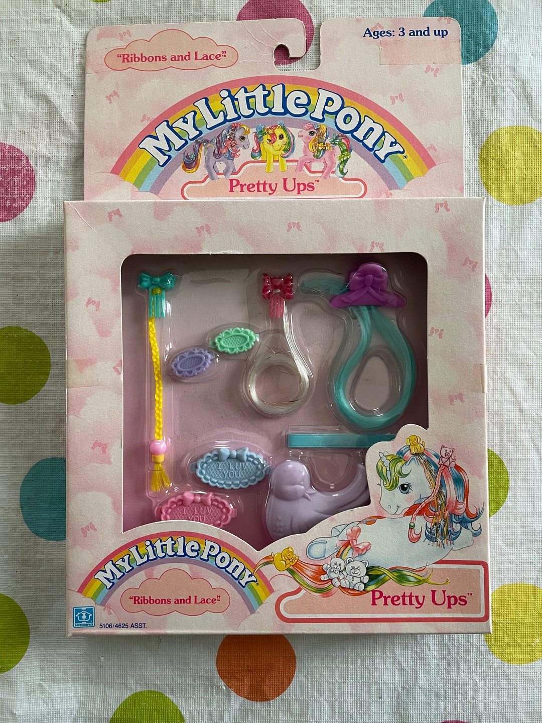 Vintage 1987 My Little Pony Pretty Ups Ribbons & Lace Accessory Set ...