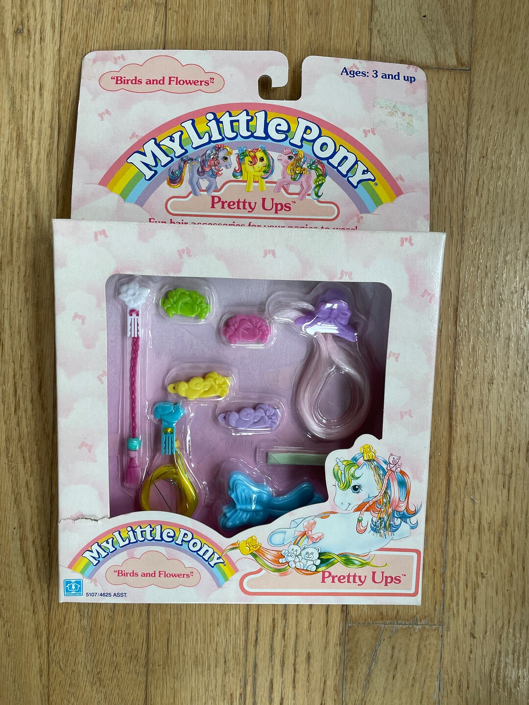 Vintage 1987 My Little Pony Pretty Ups Set Birds & Flowers Sealed in ...