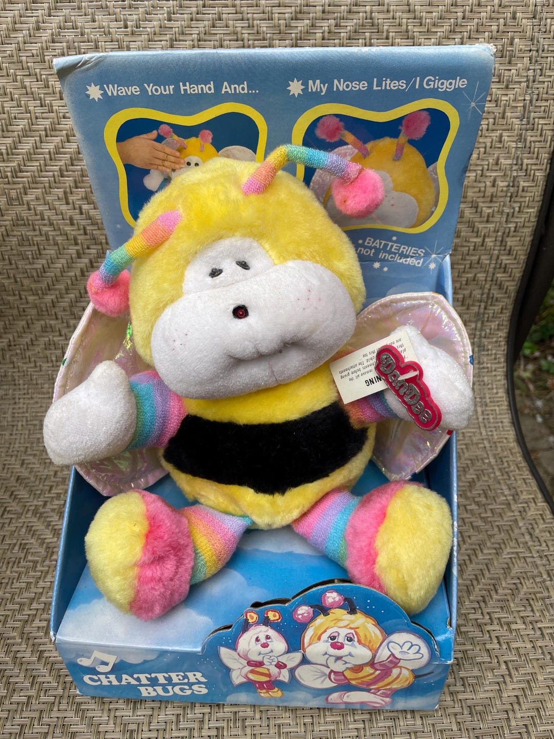 Vintage 1986 Dan Dee Chatter Bugs Plush Rainbow Legs in Original Box - Etsy