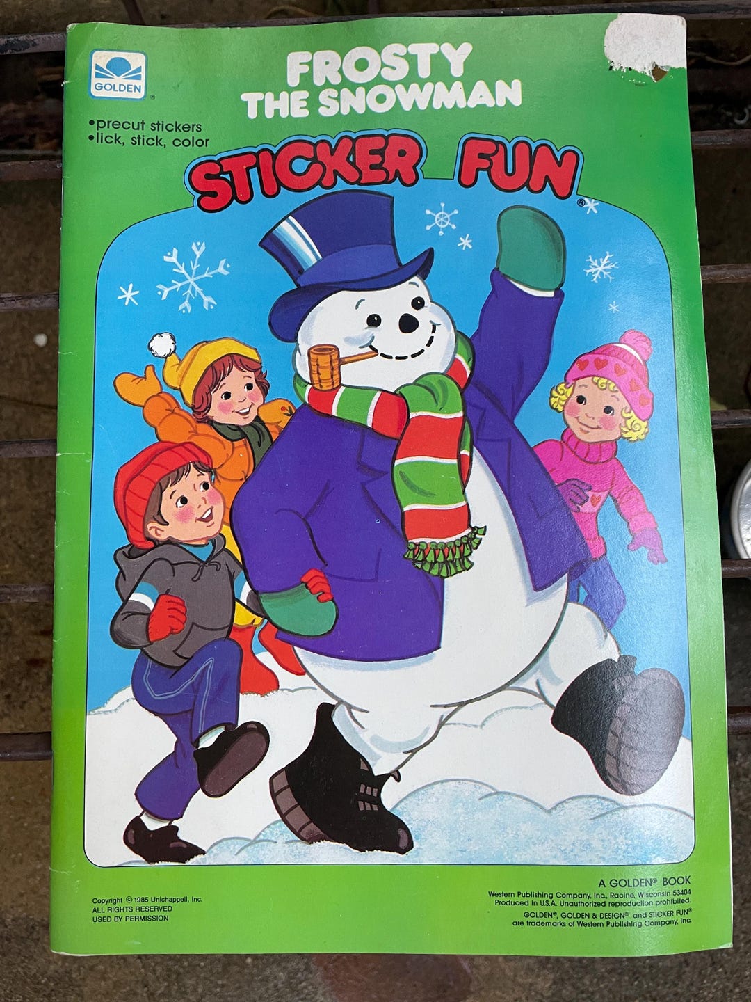 Vintage 1985 Golden Frosty the Snowman Sticker Fun Book Unused - Etsy