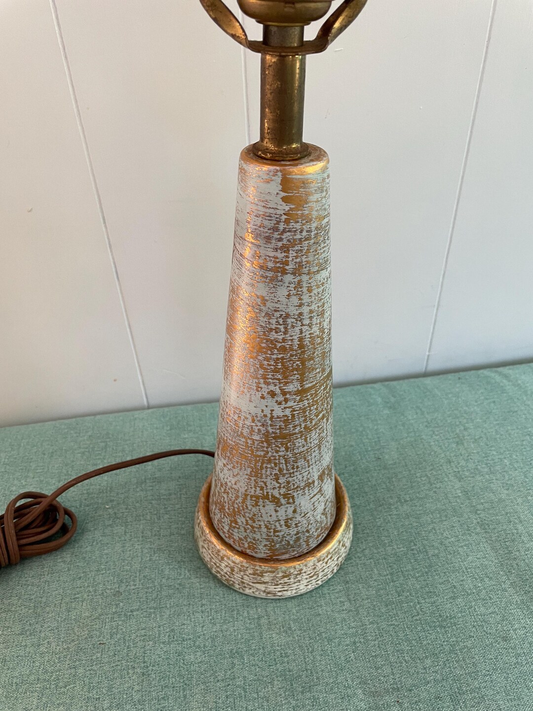 Vintage Stangl Pottery MCM Metallic Blue Gold 19 Table Lamp - Etsy