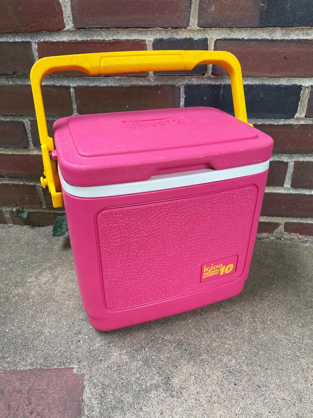 Vintage Igloo Hot Pink & Yellow Beach Cooler - Etsy