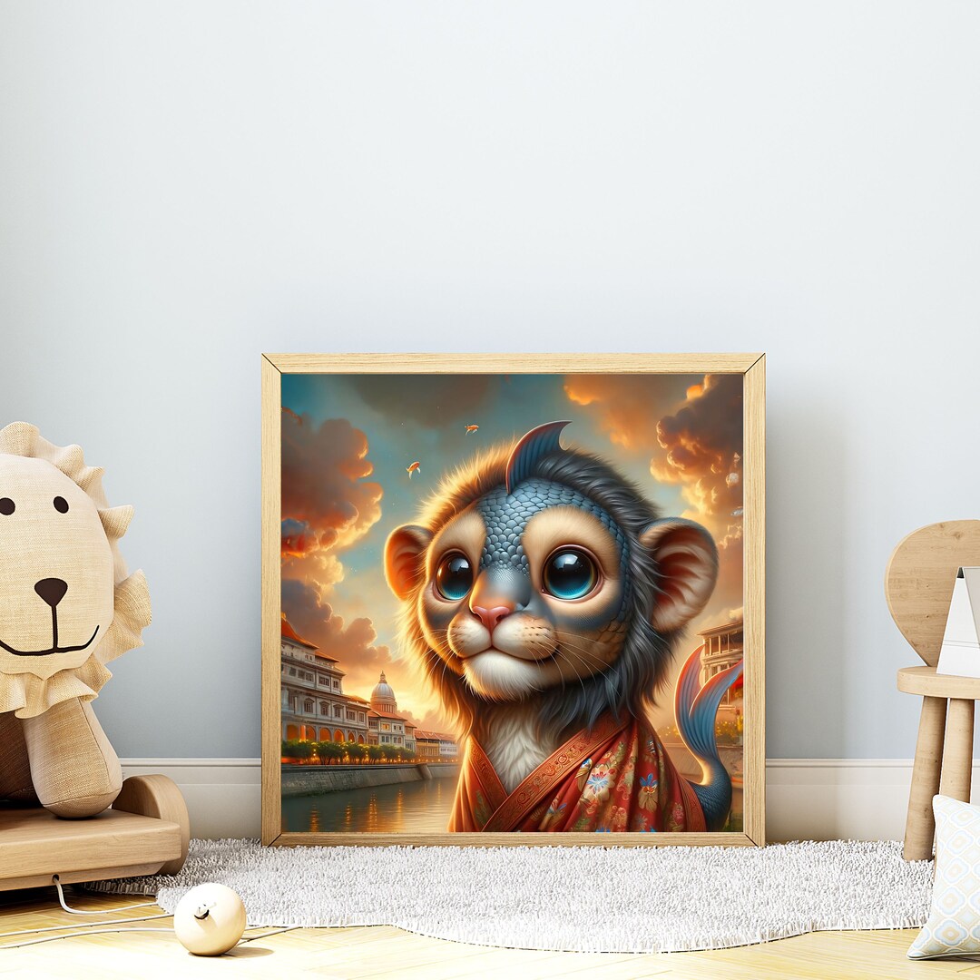 Baby Merlion Cryptid Downloadable Digital Art - Etsy