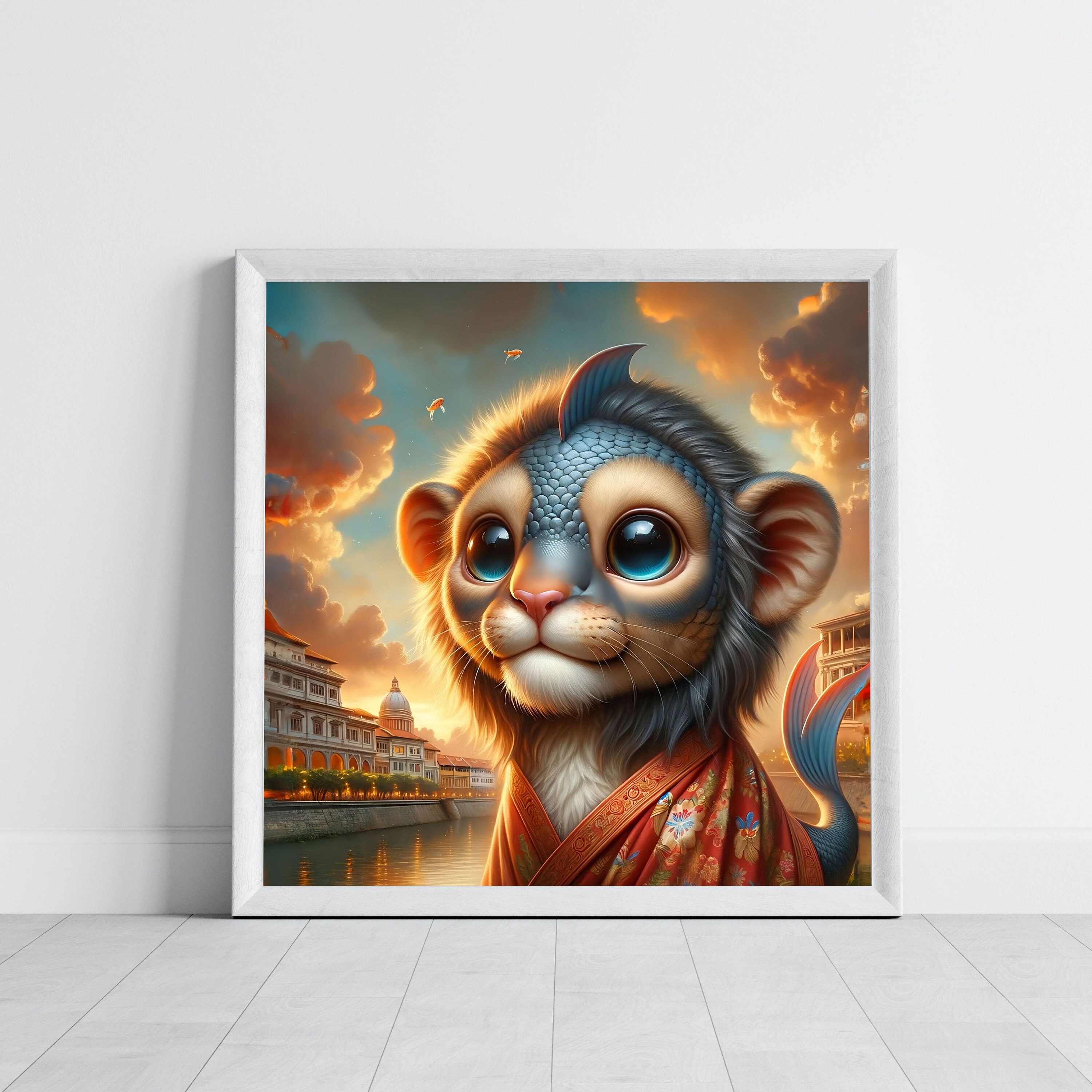 Baby Merlion Cryptid Downloadable Digital Art - Etsy