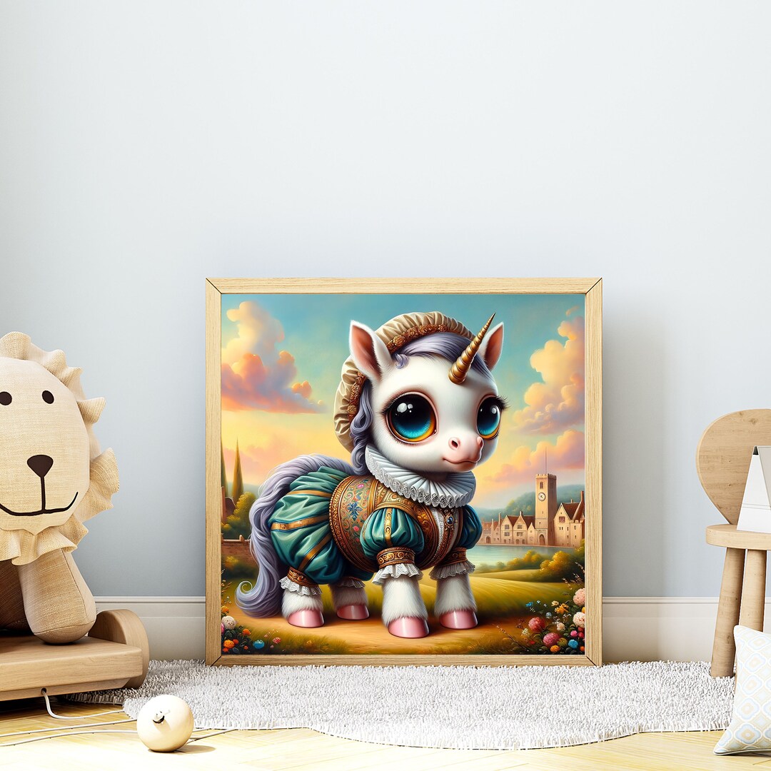 Baby Animal Renaissance Unicorn Cryptid Downloadable Digital Art - Etsy