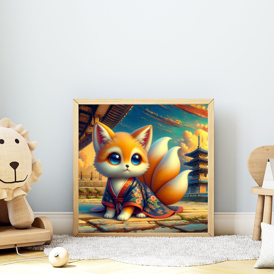 Baby Animal Kitsune Fox Cryptid UMA Downloadable Digital Art - Etsy
